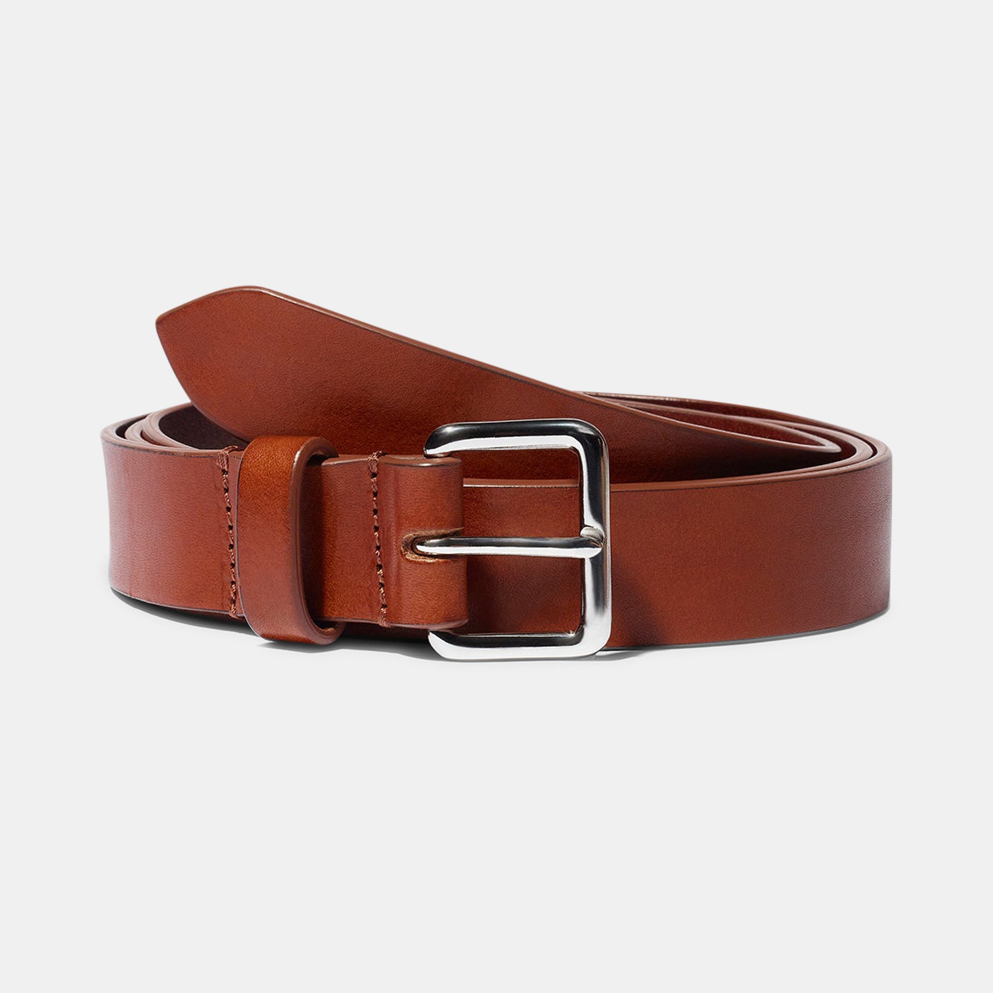 Yoyo Belt in Chestnut with Silver Buckle — Exclusive – Emme Parsons